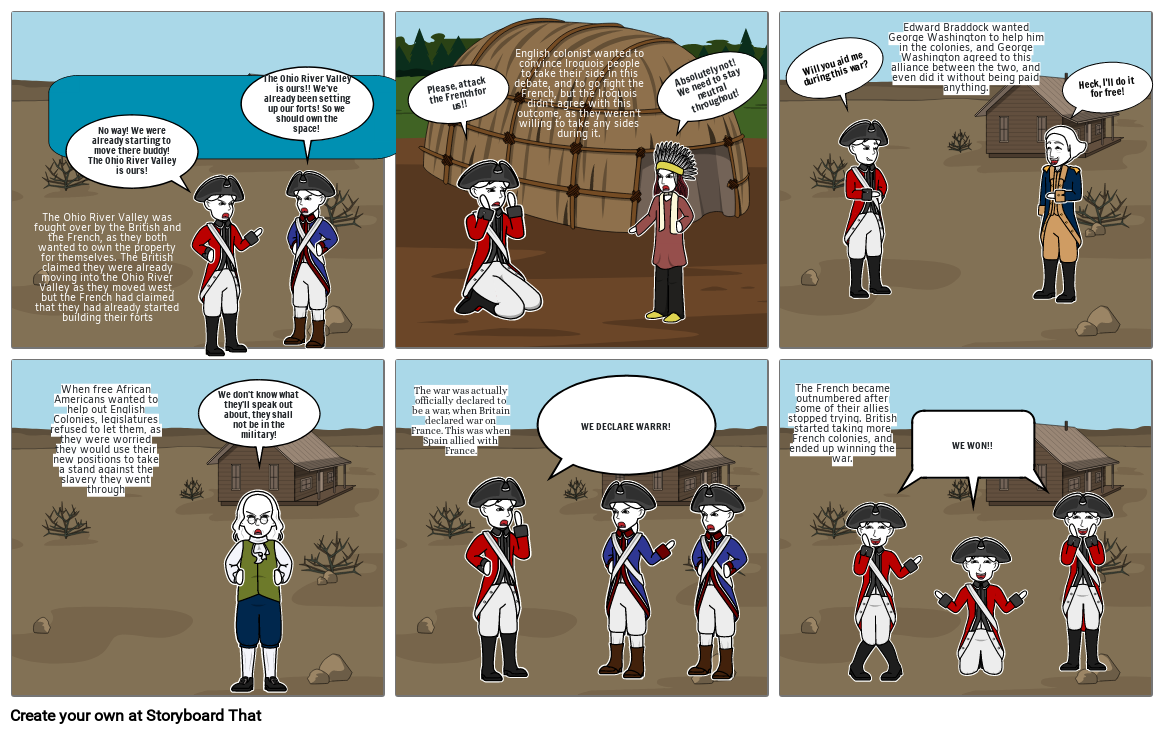 The French and Indian War Comic Storyboard par 61ae9de8