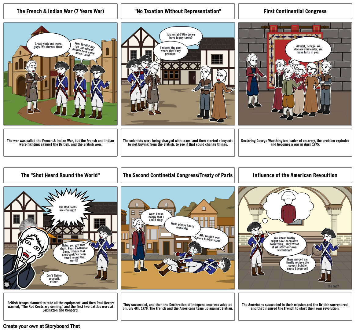The American Revolution Storyboard por 61b32eef