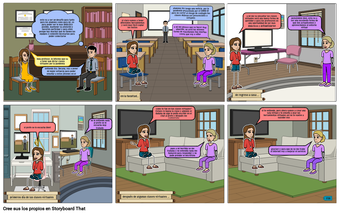 clases virtuales Storyboard par 6215e749