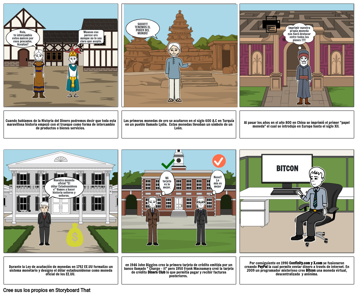 LA HISTORIA DEL DINERO Storyboard ידי 62f131f0