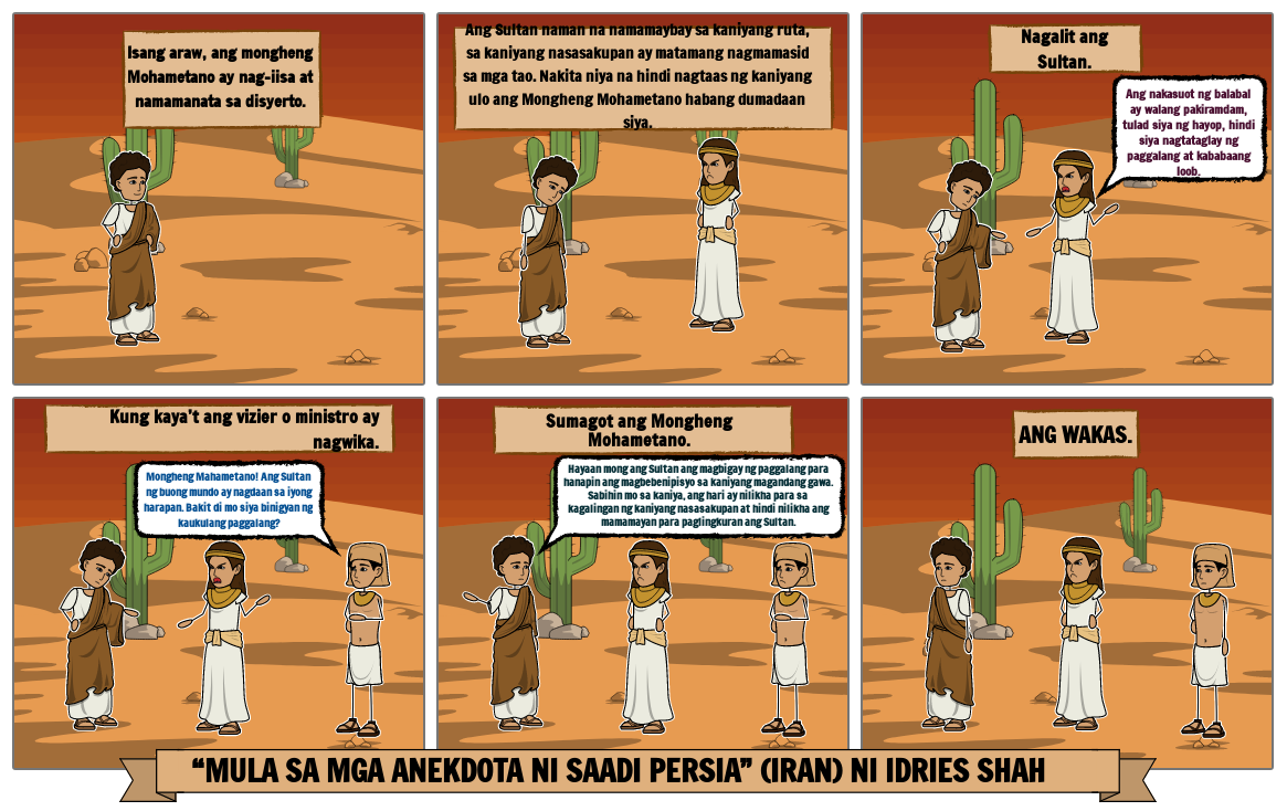 Mongheng Mohametano sa kaniyang pag-iisa Storyboard