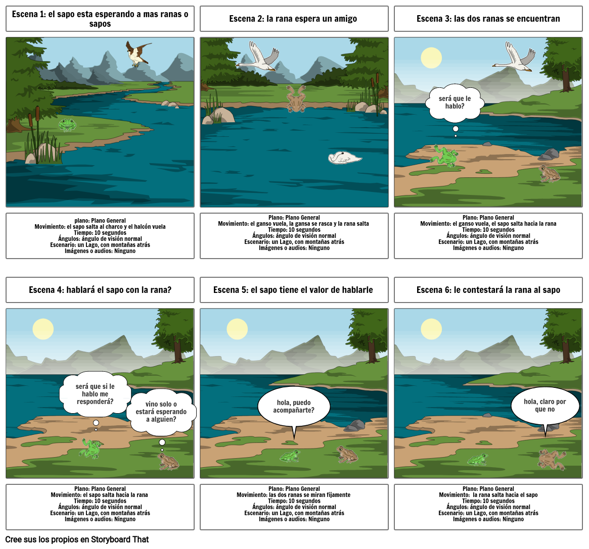La Rana y El Sapo Storyboard by 63f12a4c