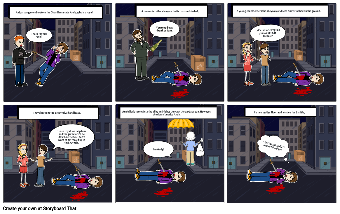 On the Sidewalk Bleeding Storyboard by 646eb68a