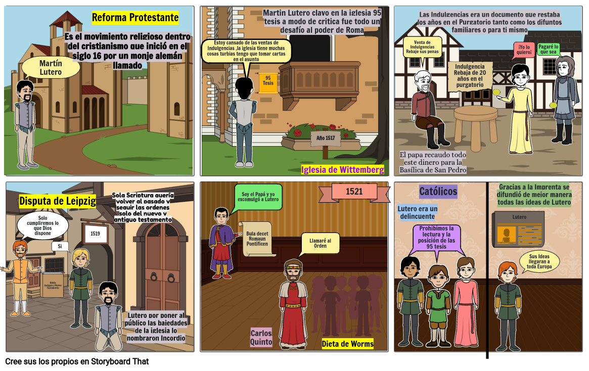 Comic Reforma Protestante Storyboard by 64b93ecf
