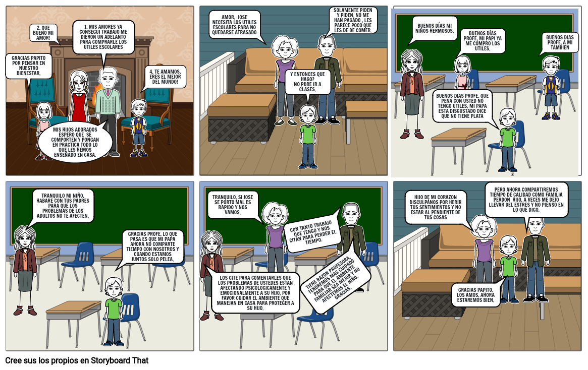 Educación, Familia y Comunidad Storyboard by 65030cc5