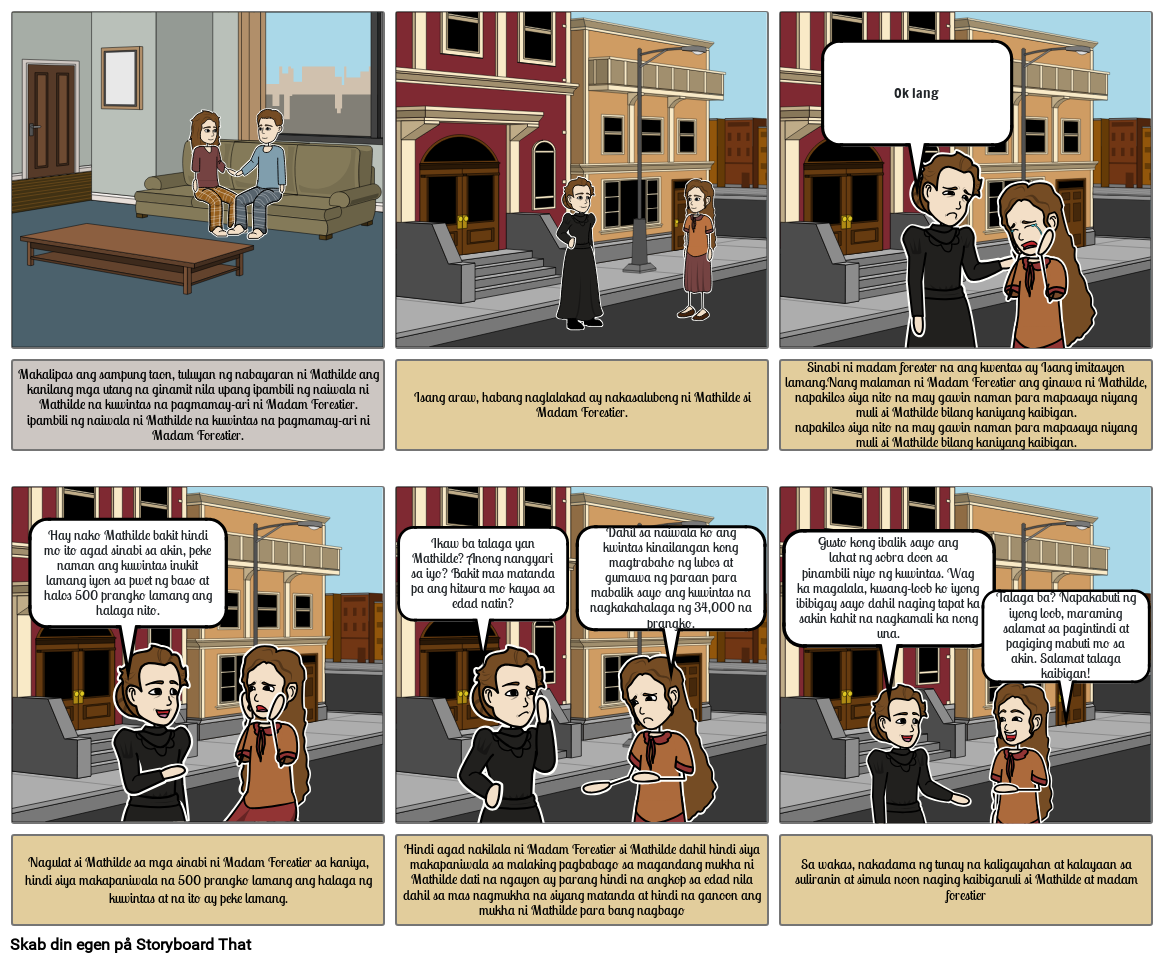 Ang kwintas Storyboard por 653b871c