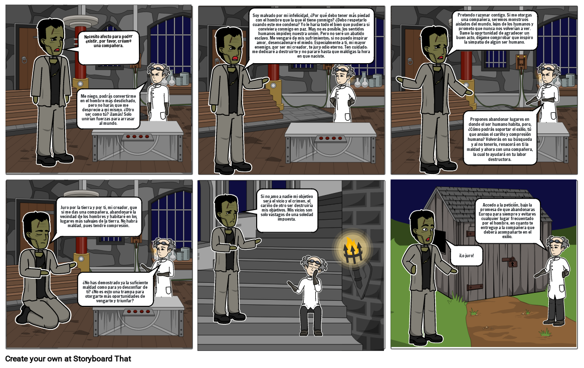Frankenstein Storyboard by 65c47392
