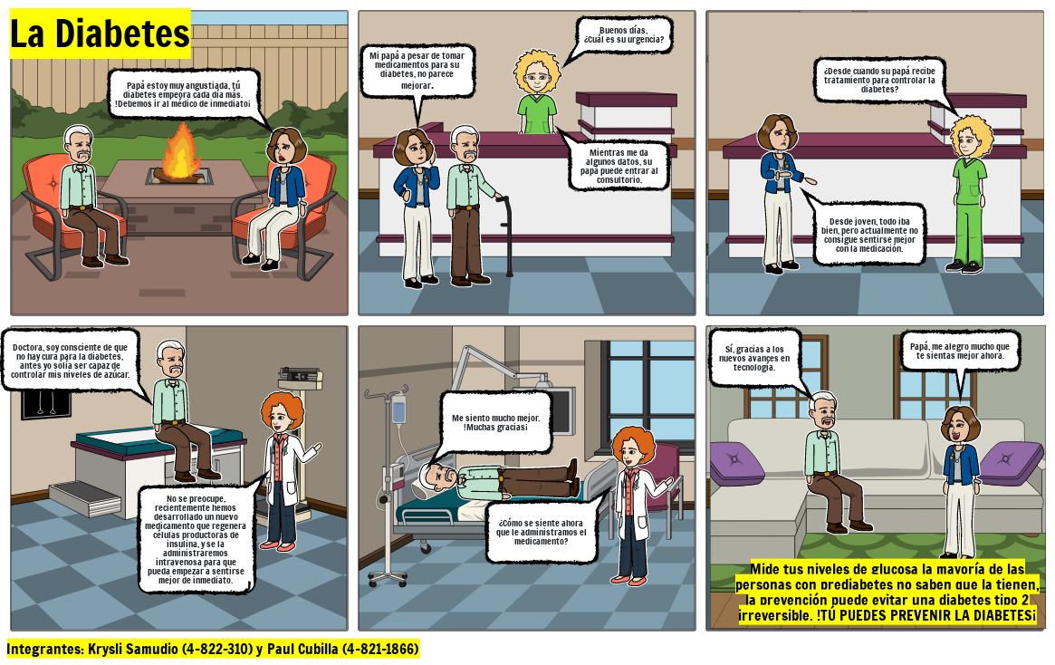 Tira cómica sobre la diabetes Storyboard by 65fe7840