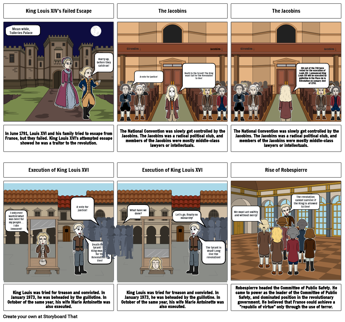 Execution of King Louis XVI Storyboard by 6675b09c
