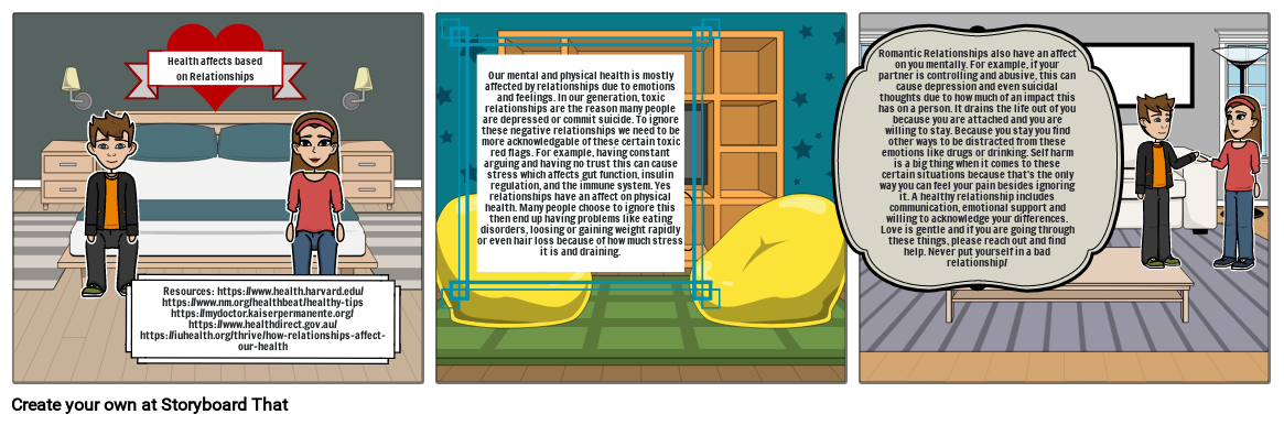 Healthy Romantic Relationships Storyboard por 667ede33