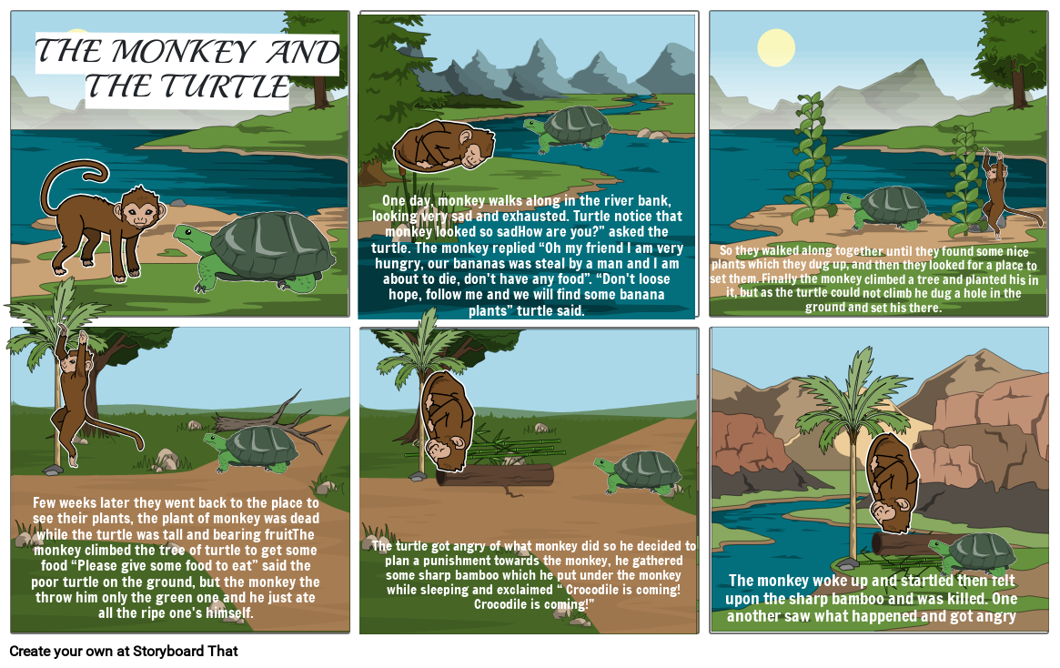 Monkey and the Turtle Storyboard par 66bd35d2