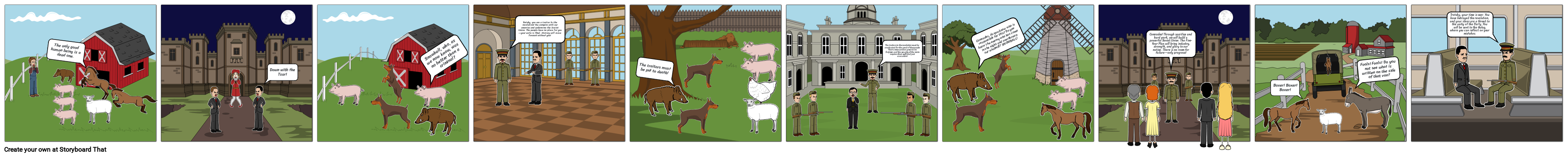 Animal Farm Project Storyboard por 6759a5a2