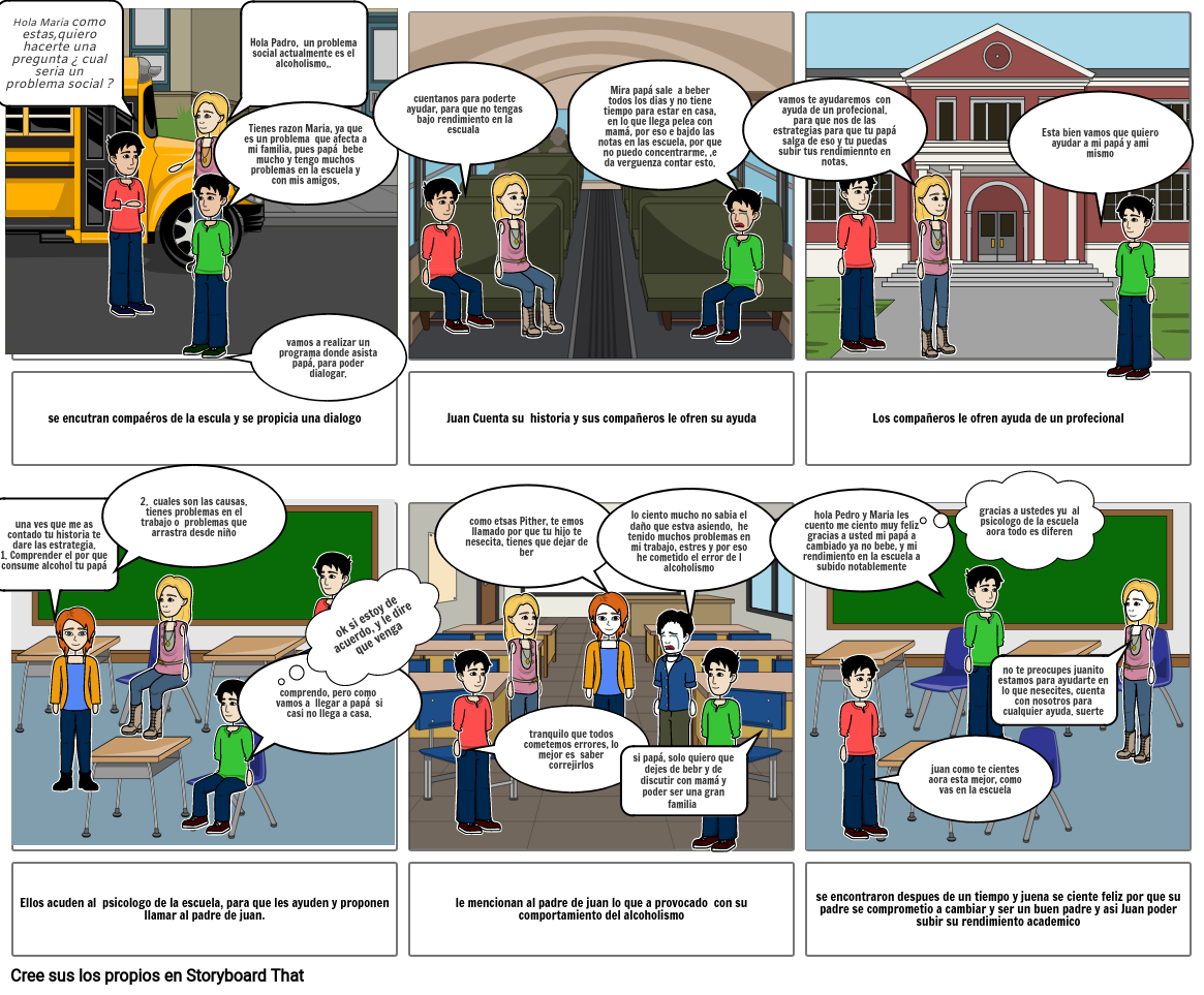 problema social Storyboard por 67c7e6ec