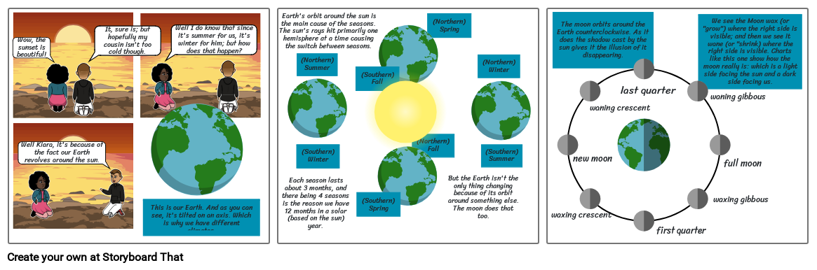Astronomy Project Storyboard por 68372ea6