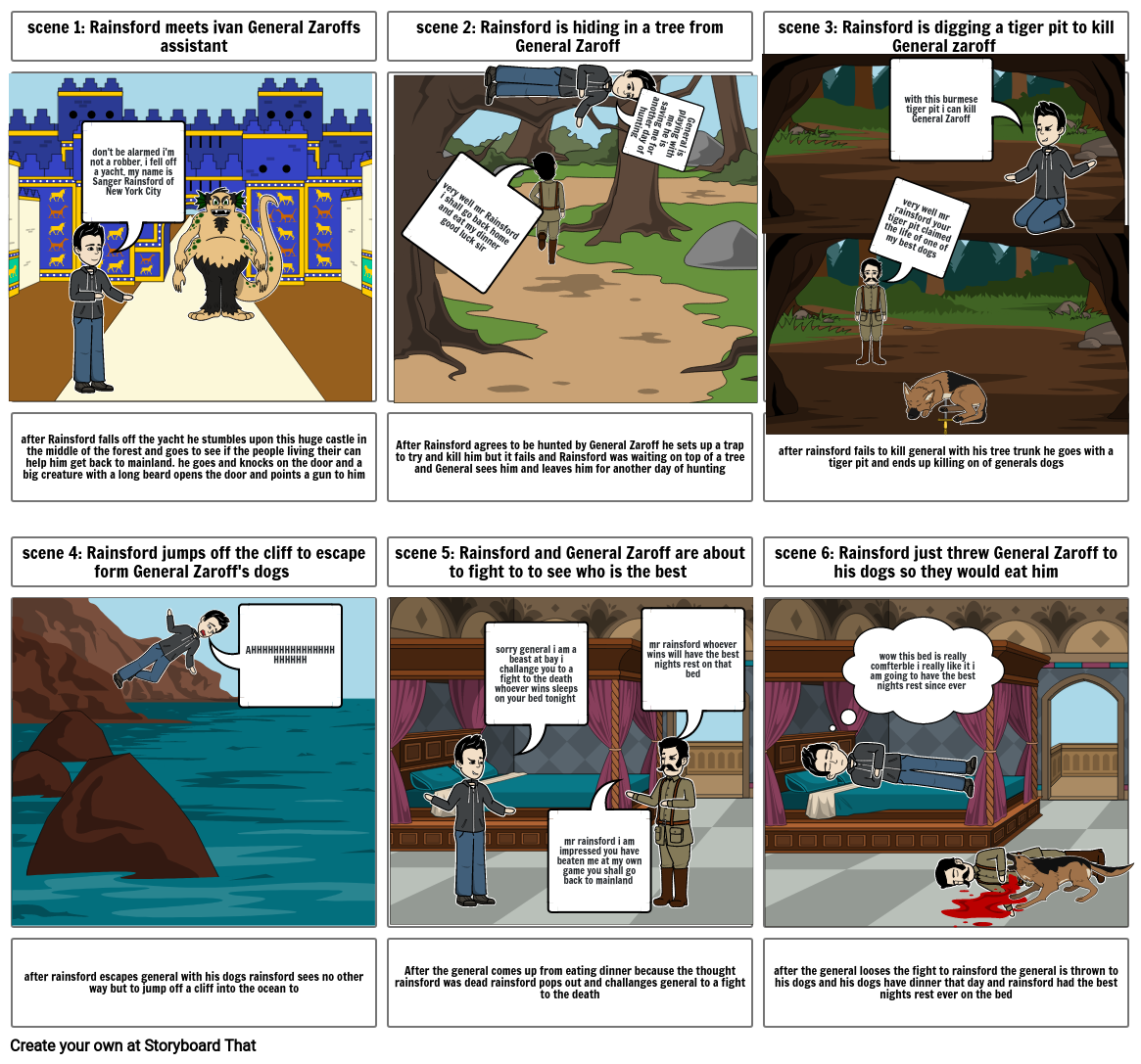 the most dangrous game Storyboard por 684ca8d5