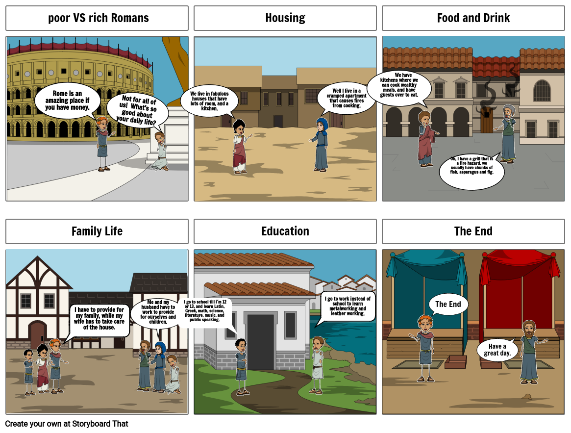 Rich vs poor Romans Storyboard by 68632ce7