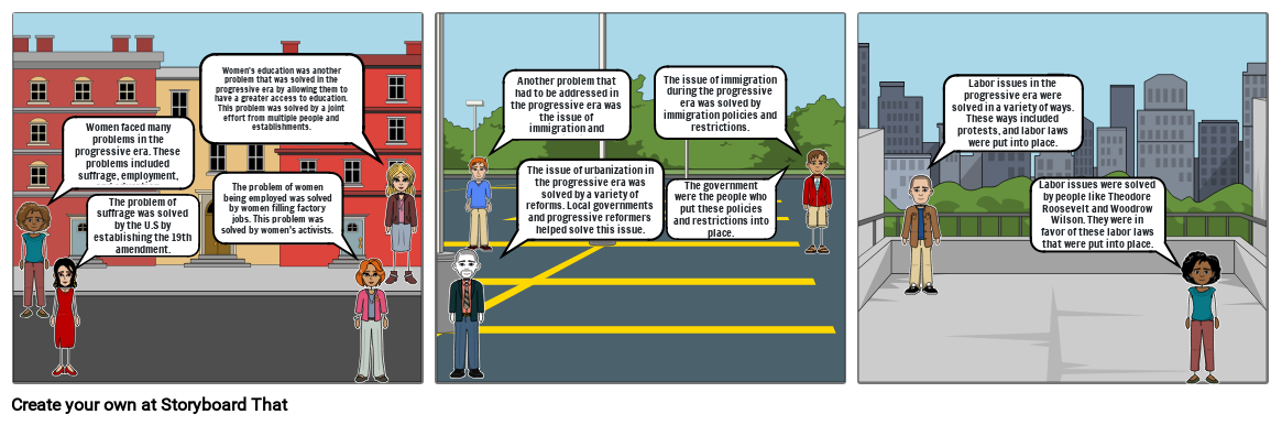 Progressive Era Storyboard por 68b9b1ca