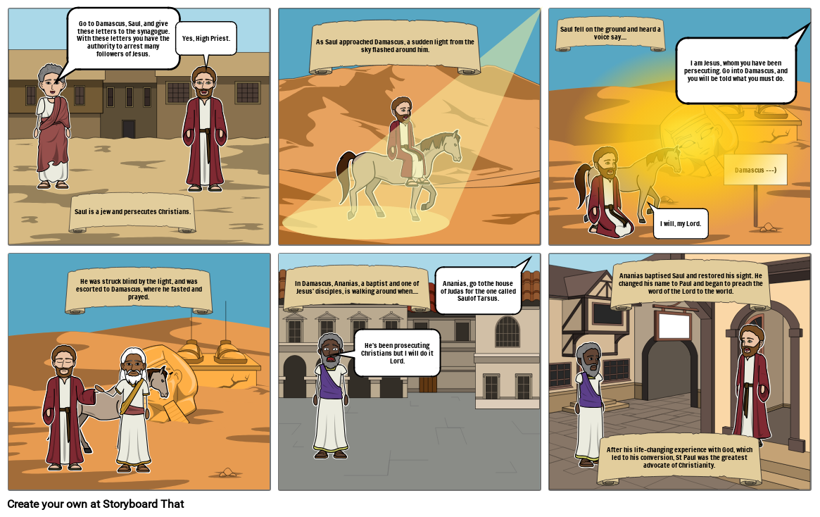 Saul's Conversion Storyboard by 68f1fb39