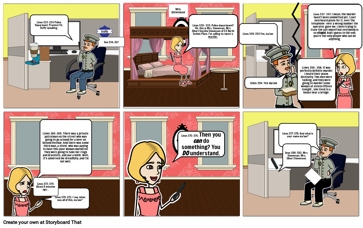 Sorry wrong number Storyboard per 6a1fc894