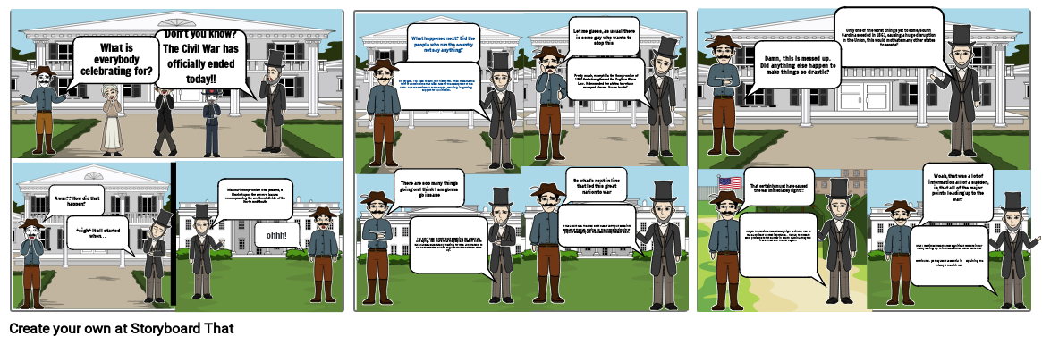 Civil War Comic Strip Storyboard por 6a9b3cea