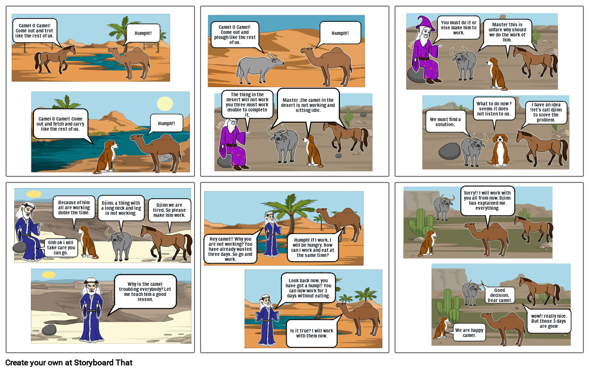 How the camel got its hump? Storyboard by 6b488a33