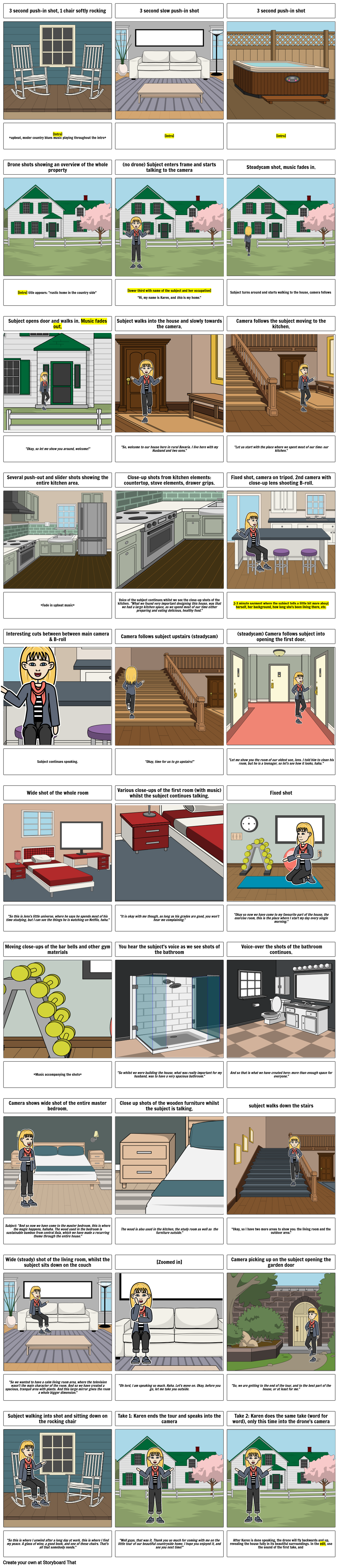 Storyboard first shoot Storyboard por 6b684006