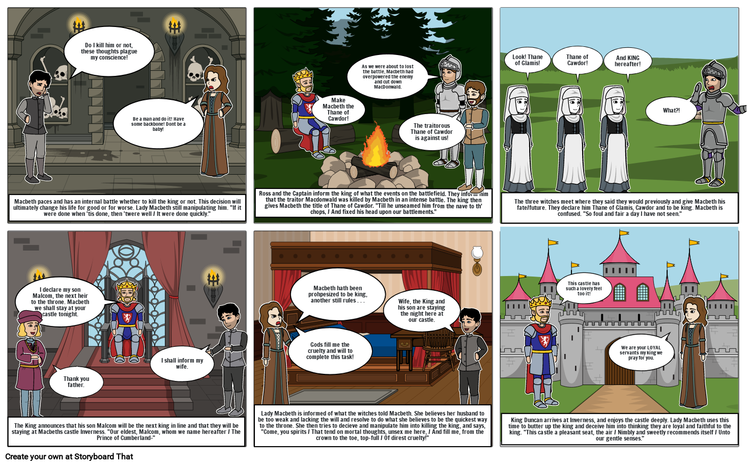 MACBETH ACT 1 MP2Q Storyboard af 6be5cdb3