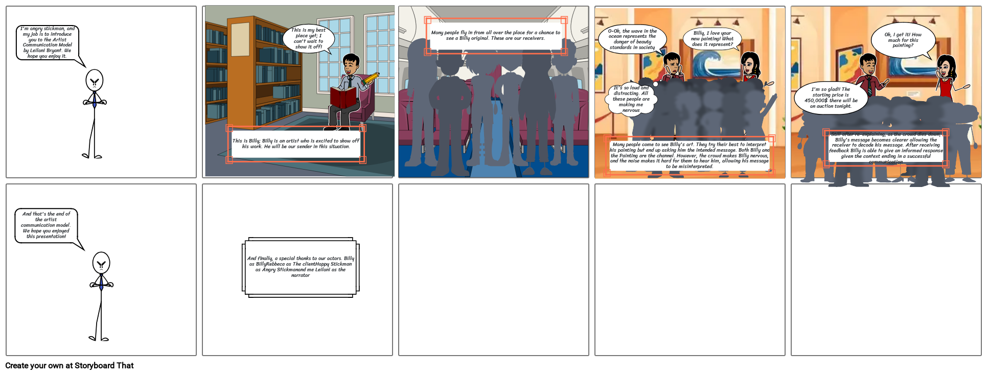 The Artist Communication Model Storyboard by 6c20740e