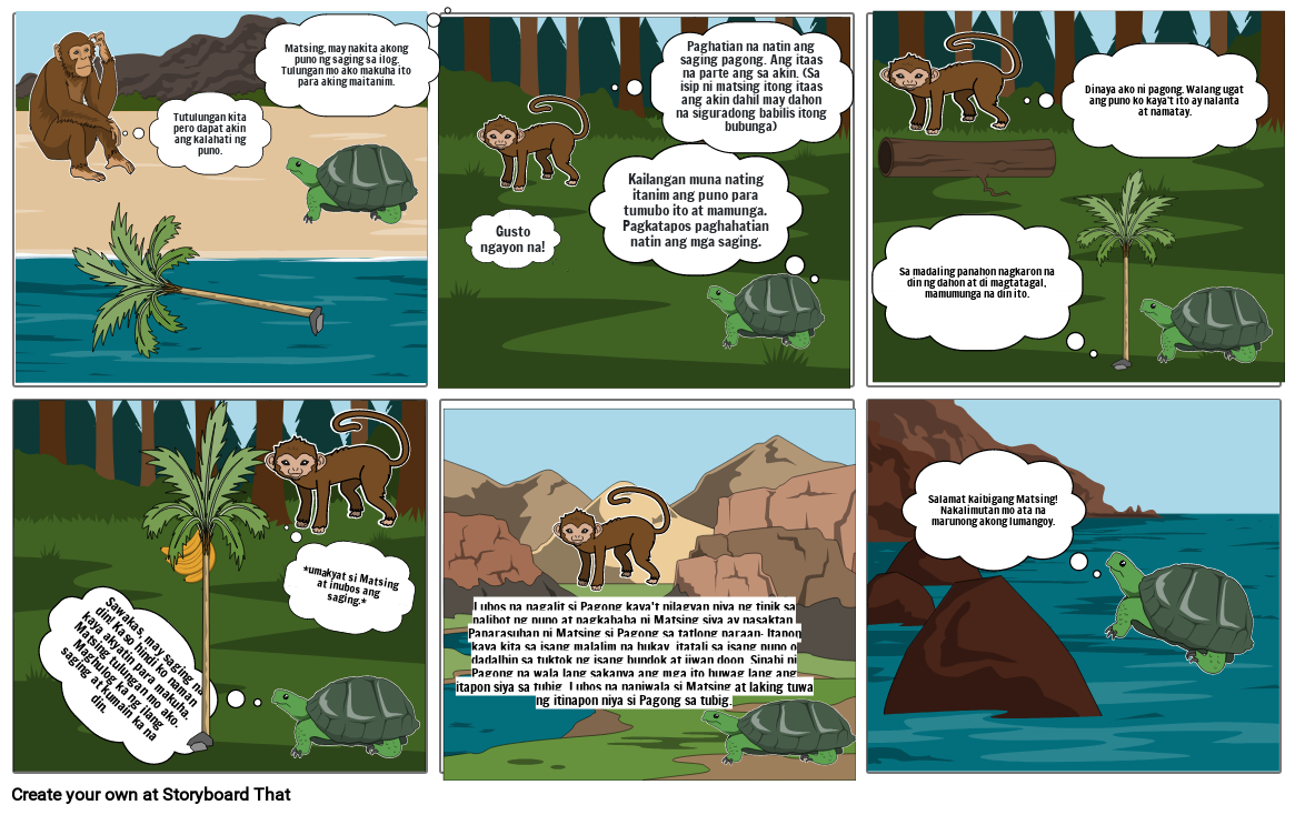 Ang Kwento Ni Pagong At Matsing Storyboard Par 6c762967 0581