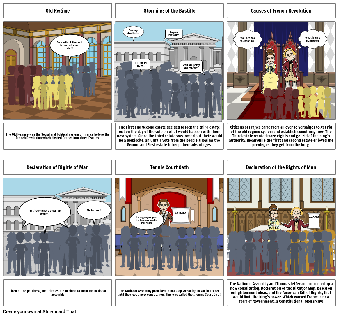 Events of the French Revolution Storyboard par 6ce428c4