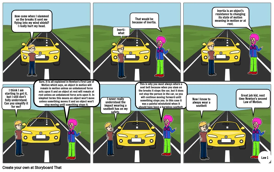 Newton s First Law Storyboard Storyboard Por 6ce9032e newton-s-first-law-storyboard-storyboard-por-6ce9032e
