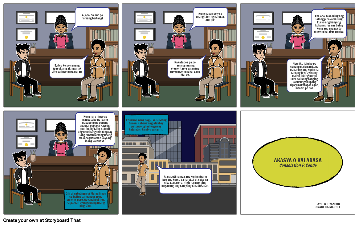 Akasya o Kalabasa Storyboard por 6d03b988