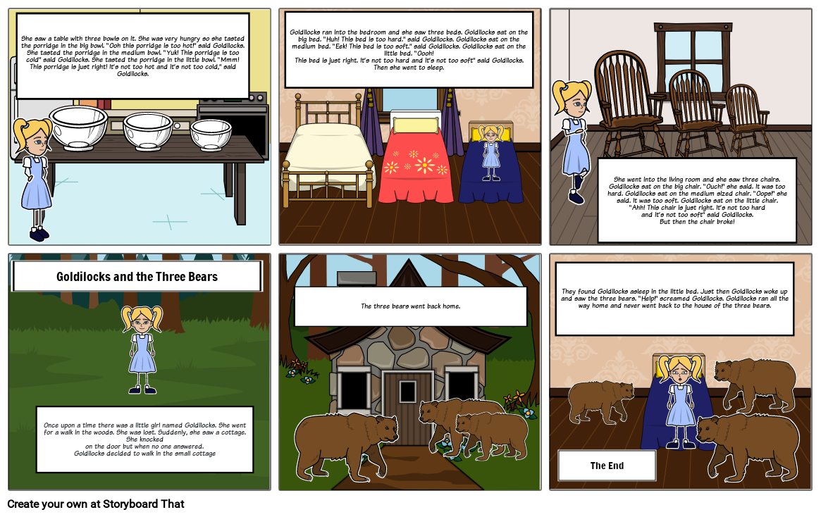 Goldilocks Storyboard par 6d40bd8f