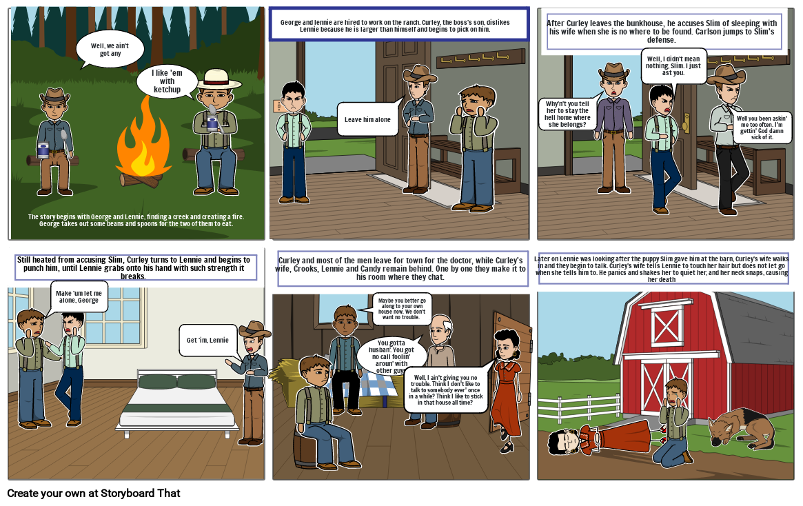 Mice and Men Storyboard by 6d6a1509