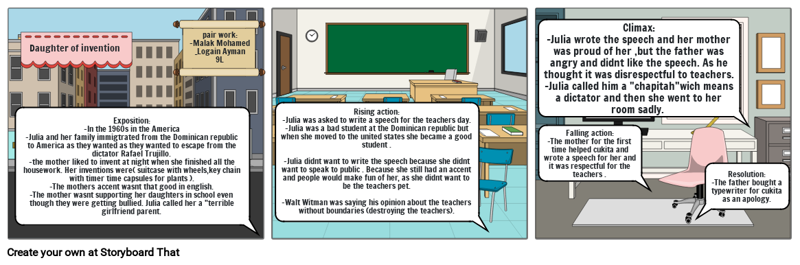 Daughter of invention Storyboard por 6d7d23ed