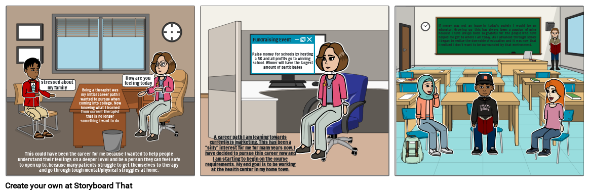 potential career paths Storyboard por 6d88e07d