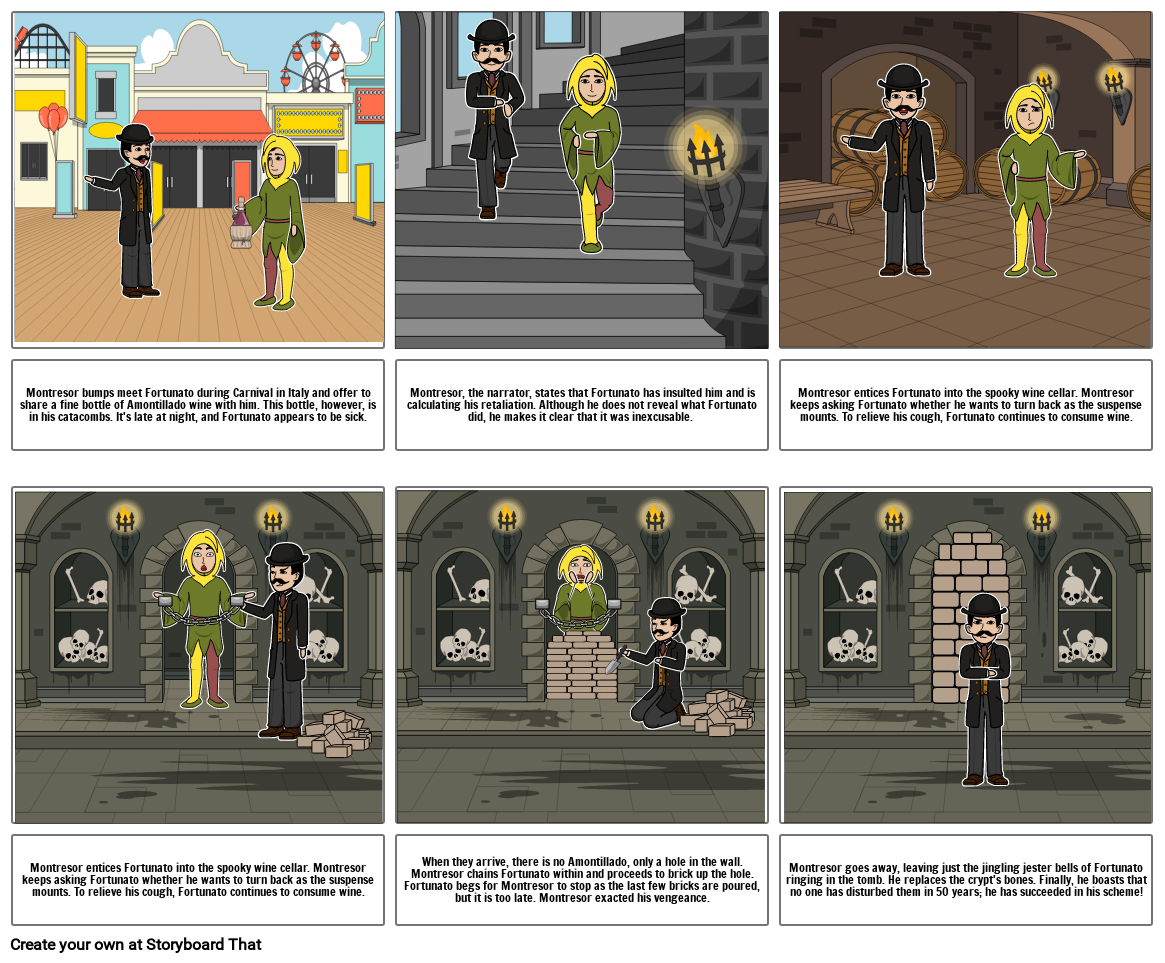 cask of amontillado Storyboard by 6ded5722