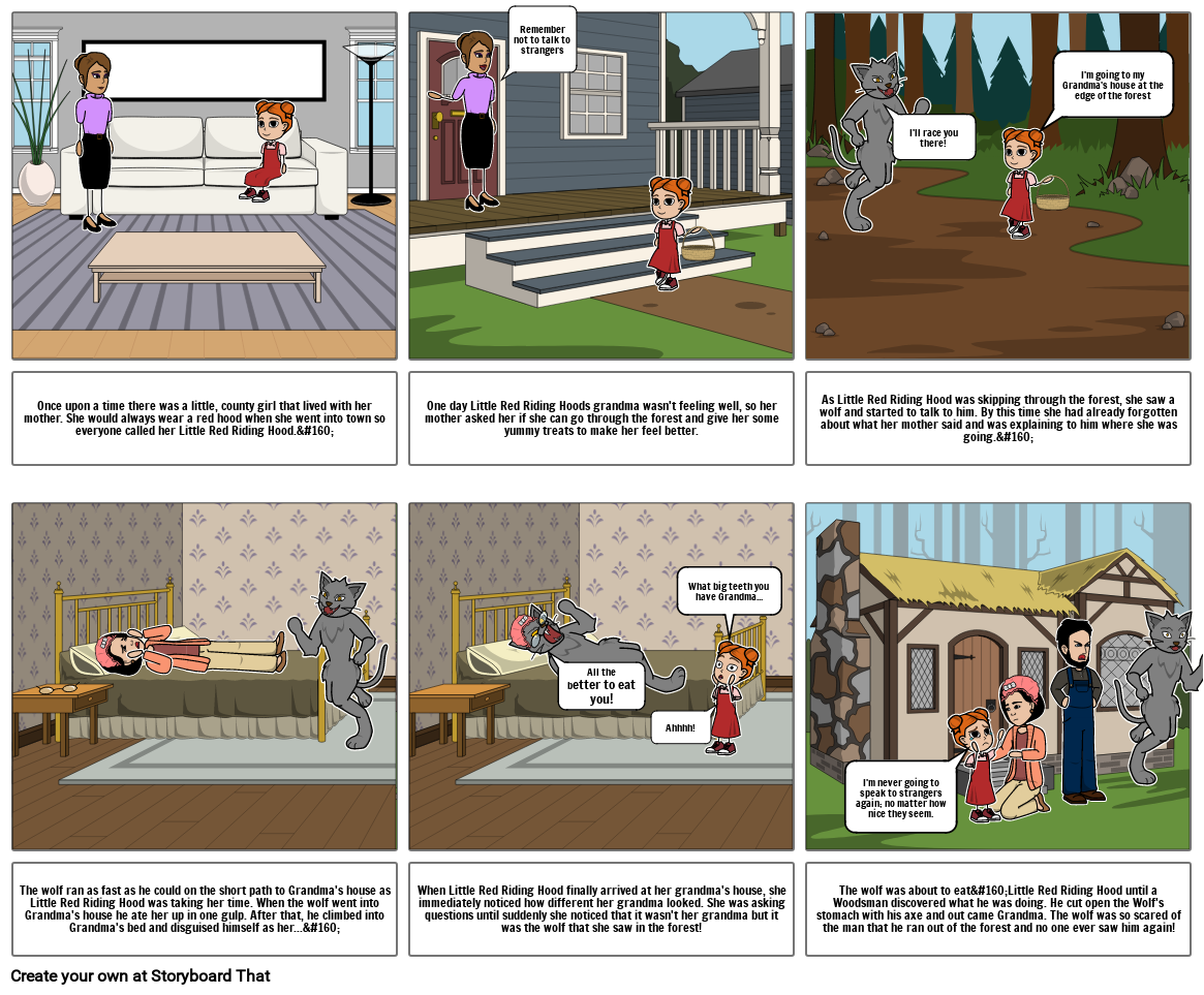 Little Red Riding Hood Storyboard por 6e45be1b