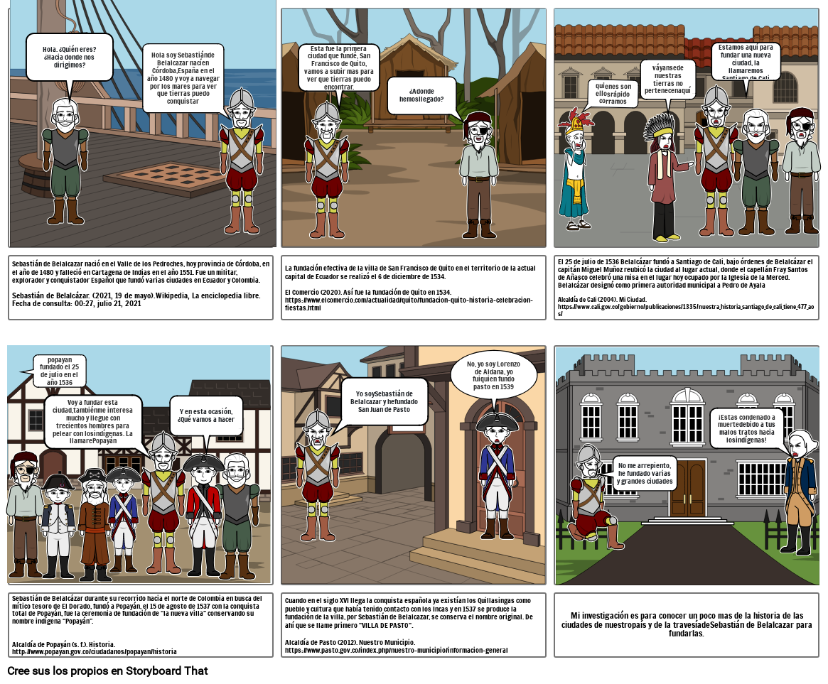 sebastian de belalcazar Storyboard por 6eeebc6b