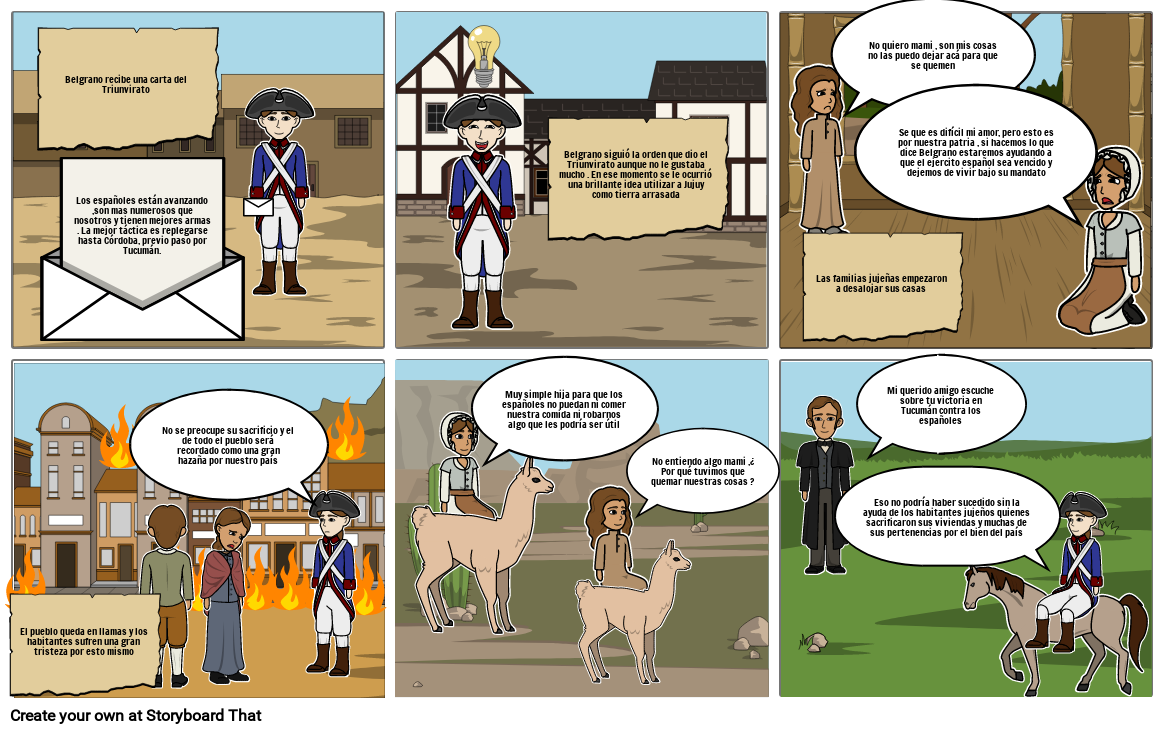 Exodo Jujeño Storyboard by 6eefd915