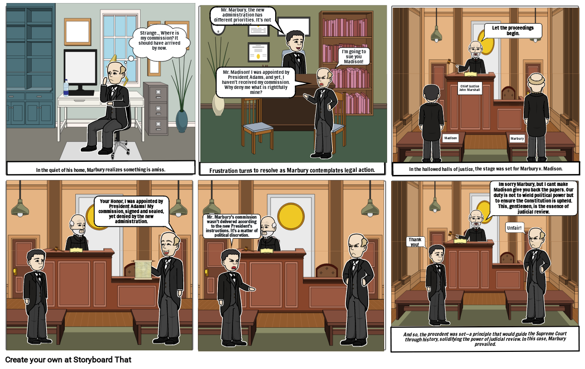 marbury V madison Storyboard par 6f5221f0