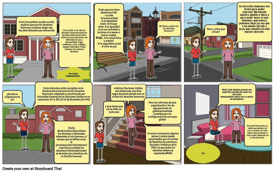derechos humanos Storyboard by 6f81907c