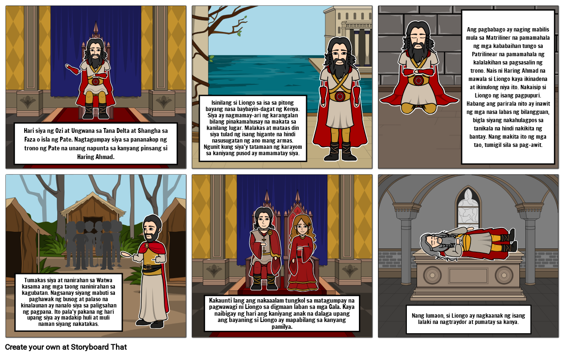 Mito ni Liongo Storyboard por 6f967be8