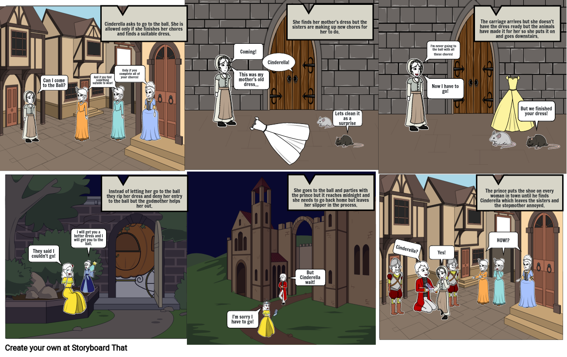 Cinderella Storyboard por 70a41354