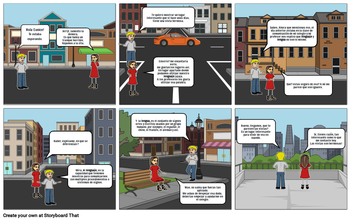 Comic sobre el lenguaje, habla, lengua y dialecto