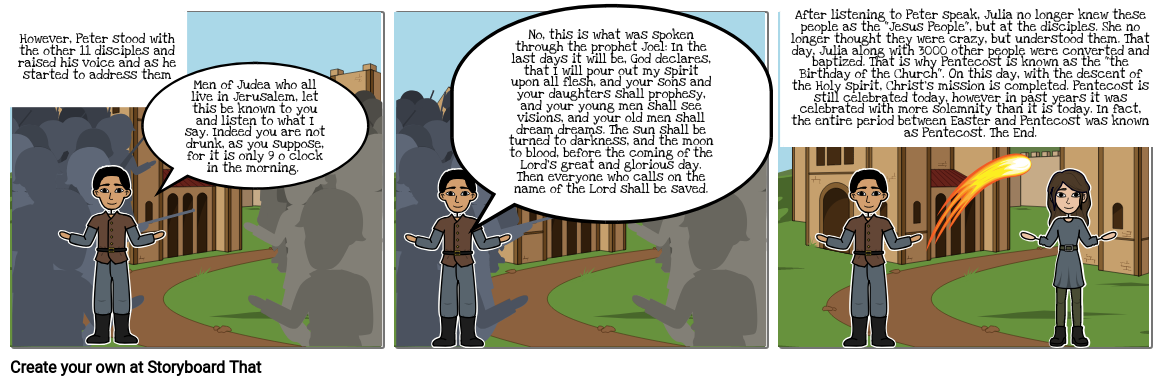 Pentecost story pt 2 Storyboard por 71317420