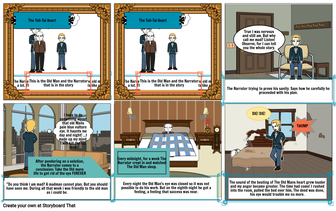 The Tell-Tale Heart Storyboard por 715312003