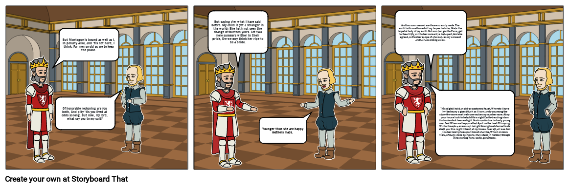 Romeo and Juliet: Act 1 Scene 2 Storyboard por 729f21ed