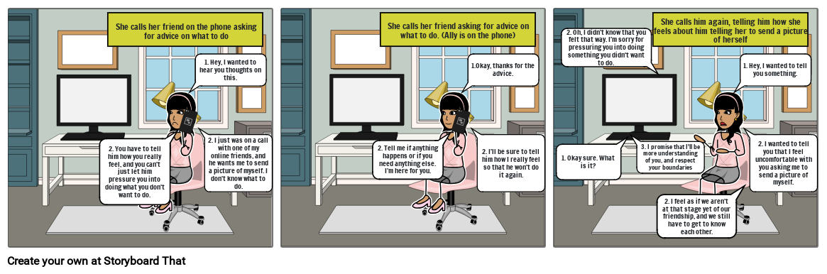 Unsafe Online Behavior Storyboard por 72cd97e3