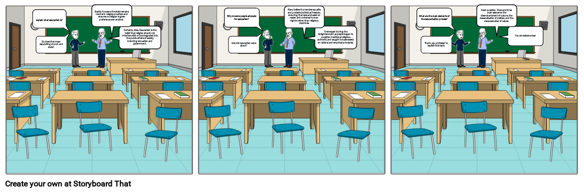 Understanding Secularism Storyboard por 72ea48ce